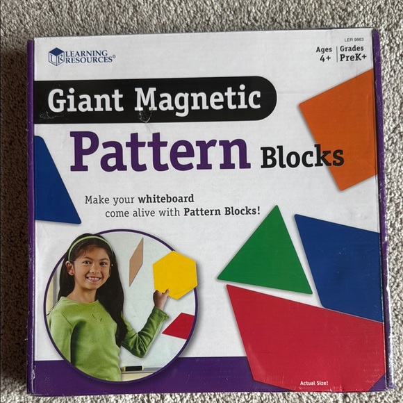 Toys | Learning Resources Giant Magnetic Pattern Blocks Sealed In Box | Poshmark